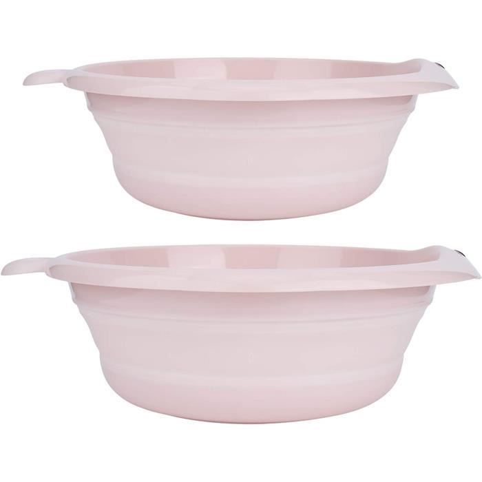 2 pièces lavabo Pliant Seau Bassin à Eau Bassin Portable Multi-usages ...
