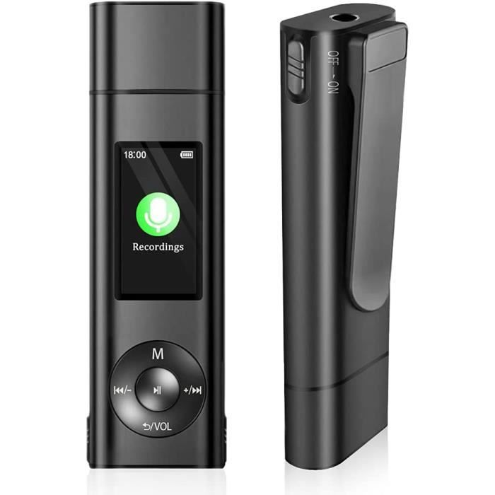 Mini dictaphone numérique 16 Go avec bonne qualité d'enregistrement ...