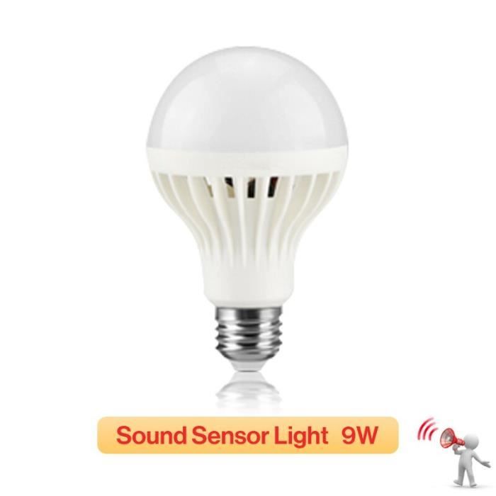 (Sound Sensor 9w|Cold white)– ampoule LED intelligente, son/capteur de ...