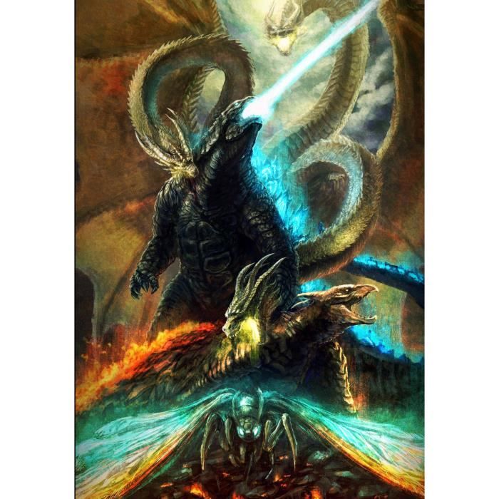 ZUIG-273 Godzilla Monster Diy 5D Diamond Painting, Diamond Painting ...