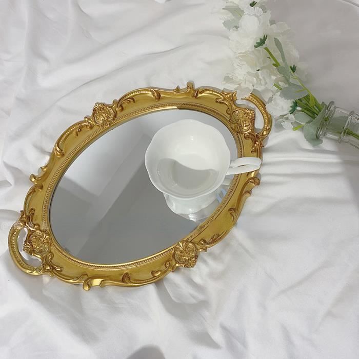 Miroir de vanité - Baroque - Oval Gold - 37cm x 25cm - Miroir mural ...