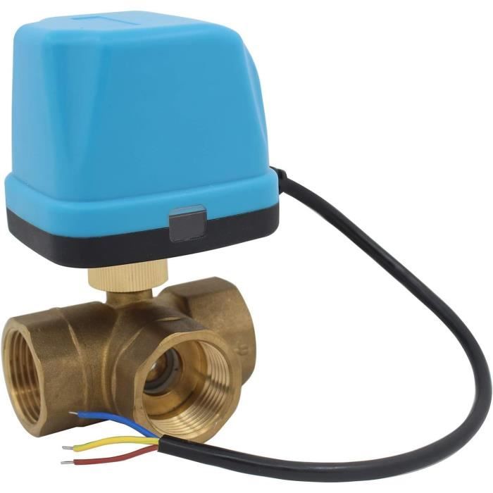 Vanne 3 Voies Motorisée 220V Electrovanne Motorisée 220V Vanne A Bille 1-2 3-4 1 1-1-4 1-1-2 ...