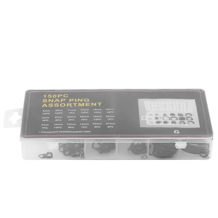 150 pcs Snap Retaining Ring Circlip Assortment Set 3mm - 32mm 18 ...