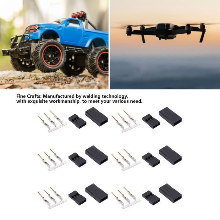 Connecteur JR femelle - EJ.LIFE - 11.010 - 100PCS - ABS et laiton ...