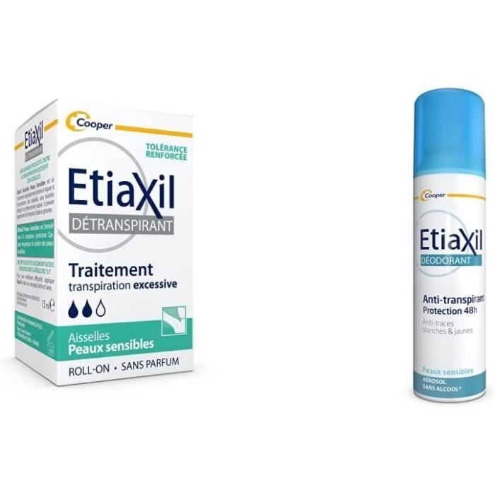 Détranspirant - Etiaxil - Peaux Sensibles - Roll 15ml - Antitranspirant ...