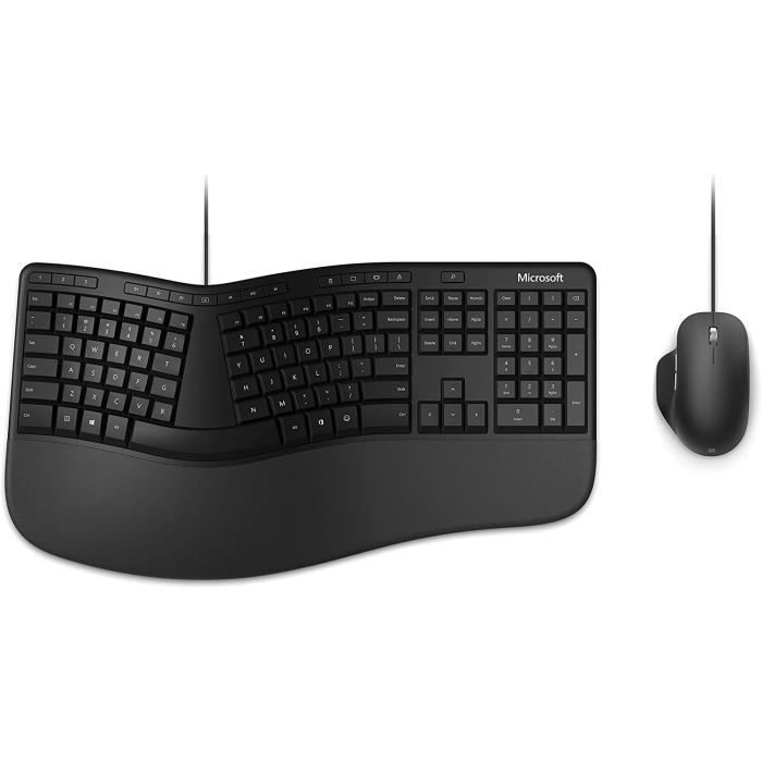 Microsoft Ergonomic Desktop Clavier USB QWERTZ Allemand Noir ...