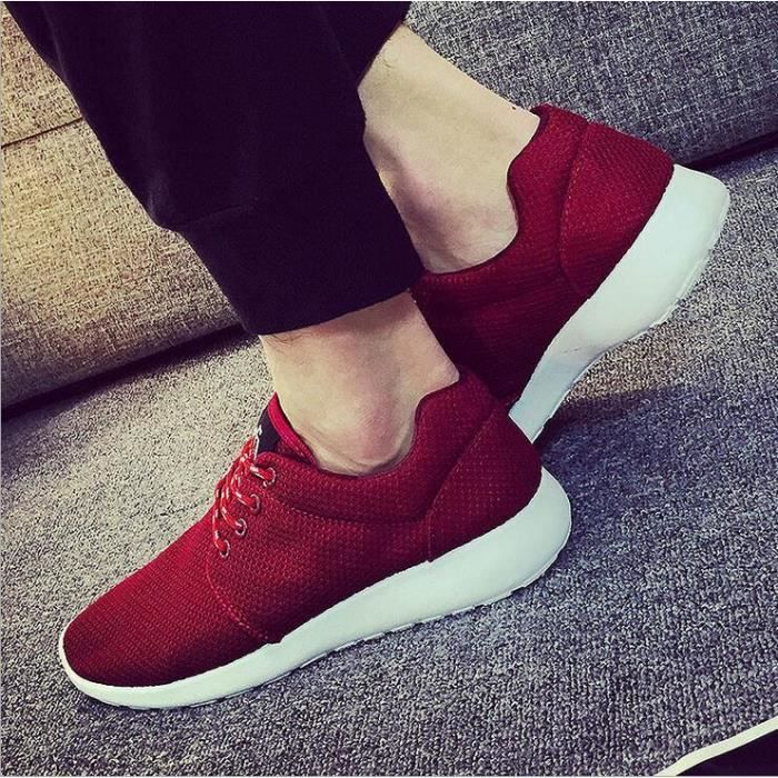 Homme de chaussure Casual chaussures plates mas... Rouge - Cdiscount ...