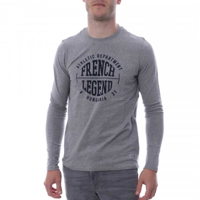 Tee shirt Gris Homme HUNGARIA FRENCH L/S Grey - Cdiscount Prêt-à-Porter