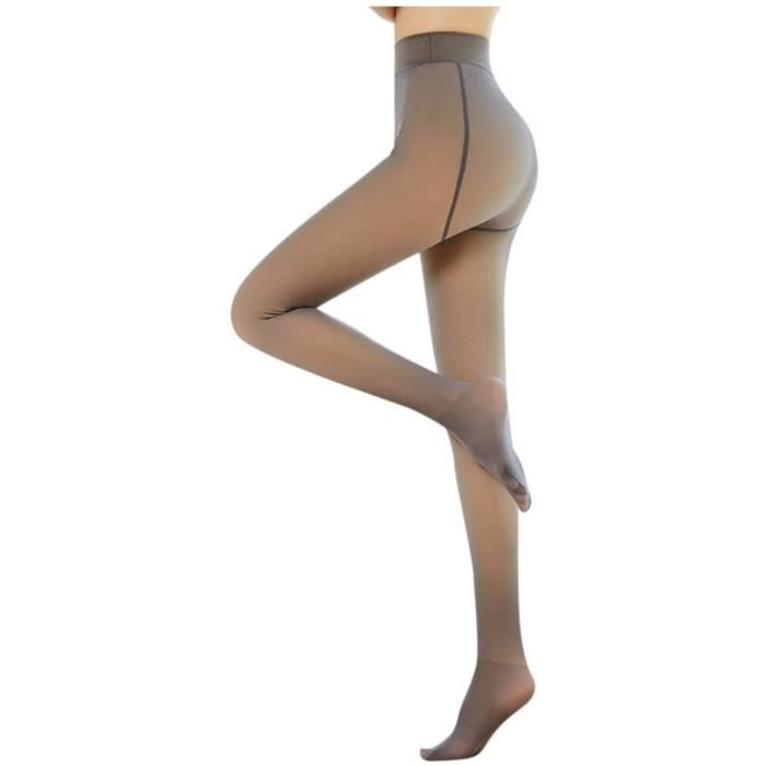 Collants Femme Jambes Faux Collant Polaire Chaud Translucide Slim Extensible pour Les,Femmes ...