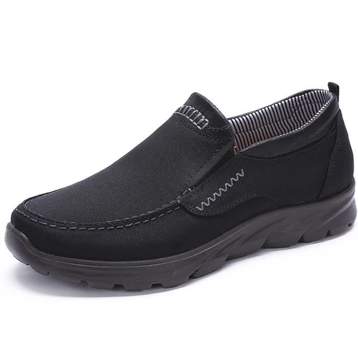 Chaussures Hautes en Toile pour Hommes Plates et Respirantes de ...