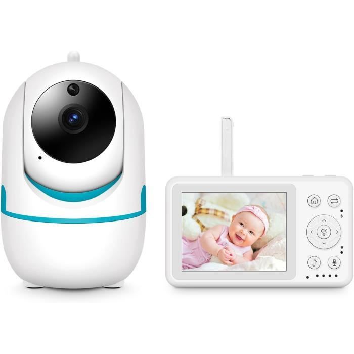 Babyphone Caméra, Camera Surveillance Bebe 3.2" Ecran Lcd Couleur ...