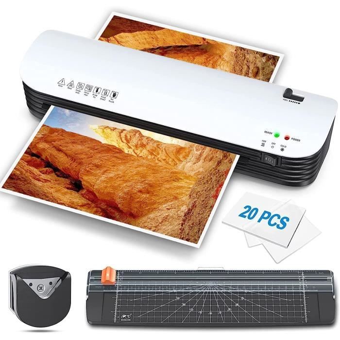 Plastifieuse, Plastifieuse A4, 4 en 1 Photo Machine à Plastifier Chaud ...