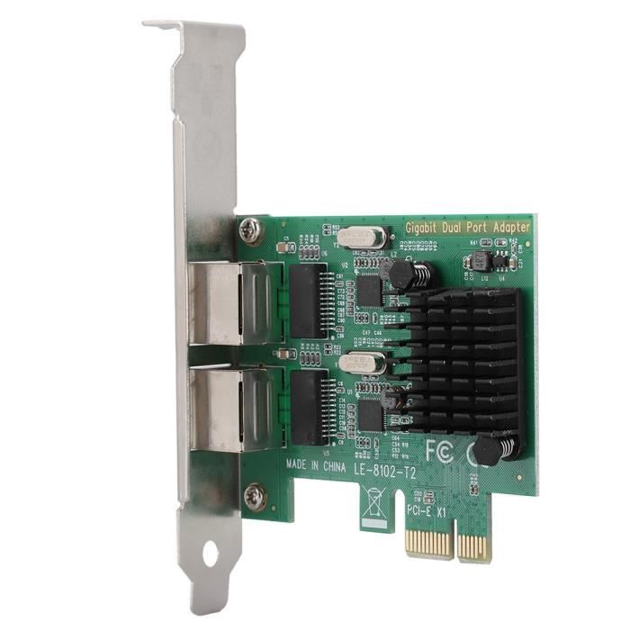 Carte réseau PCI Express - TMISHION - 8102-T2 - 10/100/1000Mbps - RJ-45 ...