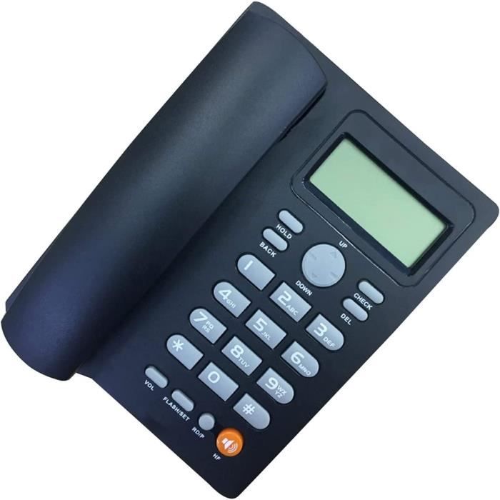 Téléphone Fixe Filaire De Bureau Avec Sonnerie Forte, Identification De L'Appelant, Fonction ...