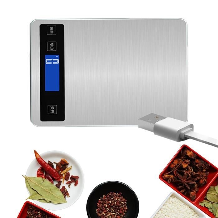 Balance De Cuisine Gram Food, Balance Électronique Rechargeable Par Usb ...