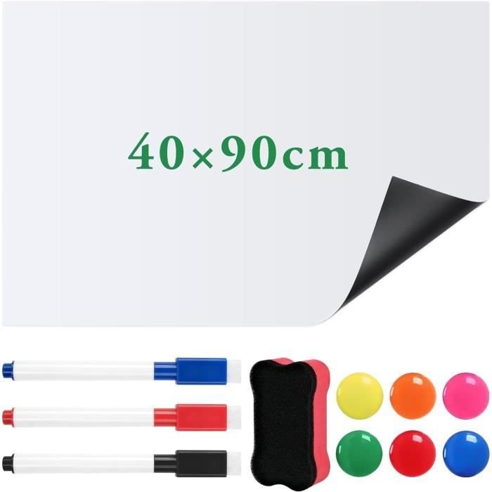 Papier Tableau Blanc Magnétique 90 * 40Cm Adhesif Tableau Blanc ...
