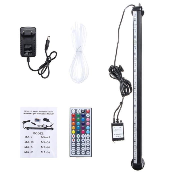 46CM RGB Lampe rampe led pour aquarium 27smd étanche IP68 + 3W pompe à ...