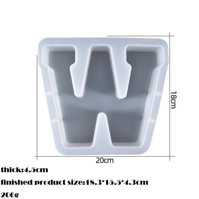 MOULE A MODELER,W--Moule Alphabet en Silicone de 18cm, grande lettre ...