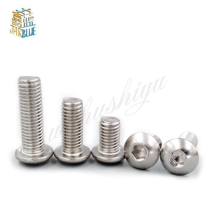 M6-45mm -Vis à tête hexagonale en acier inoxydable, M5,M6,M8 * L = 8 ...