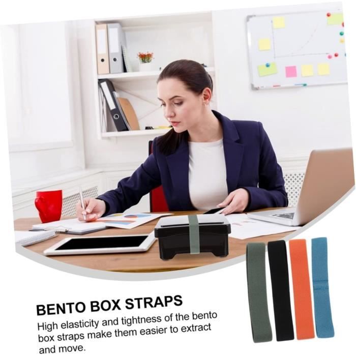 Boîte De 4 Pièces Sangle De Bento Ceinture De Boîte À Bento Élastiques ...