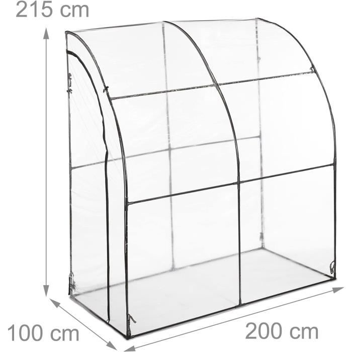Serre de Jardin pour tomates, bache PVC, Facilement Accessible, HxLxP ...