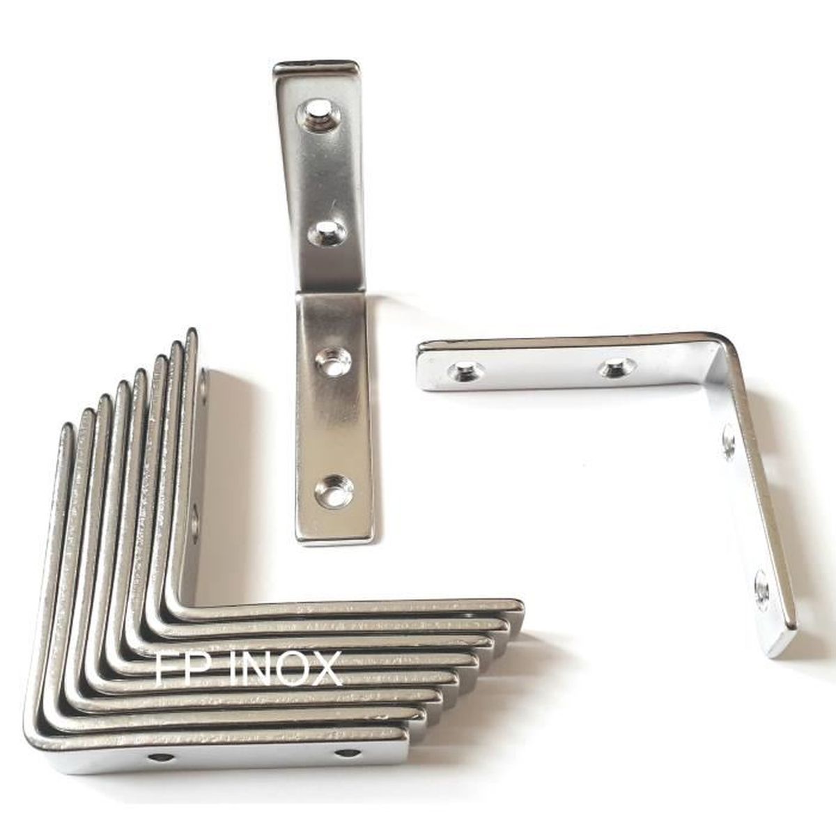 Equerre 61x61mm inox A2 Epaisseur 3mm ( Lot de 10 ) - Cdiscount Bricolage