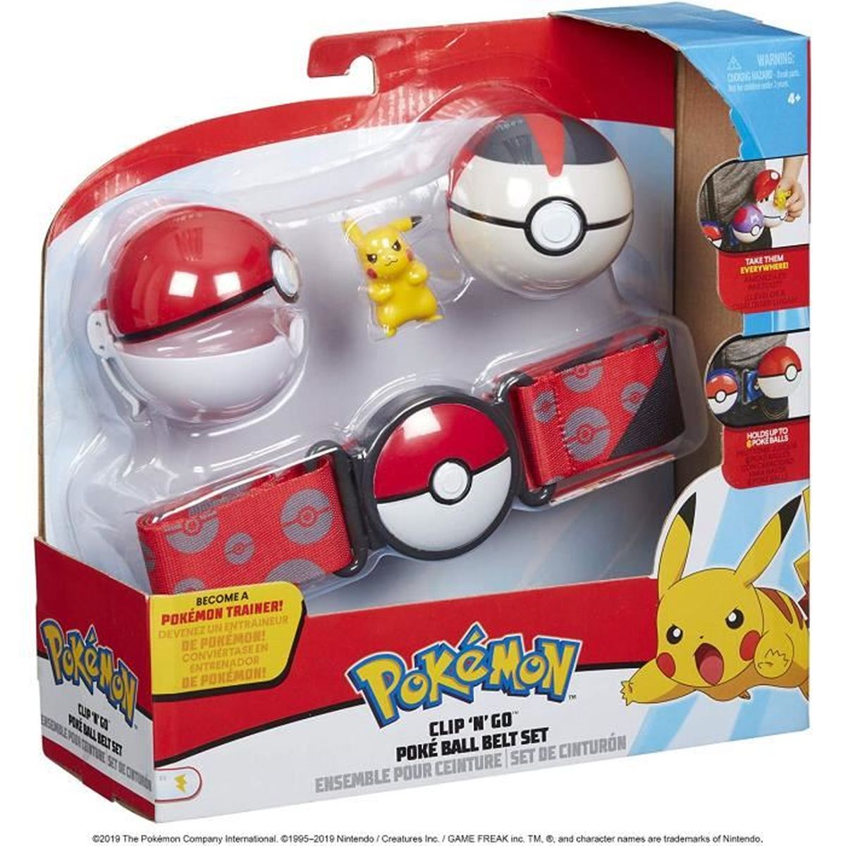 PoKéMoN 95283S Pokemon-Clip N Go Poke Ball Ceinture Set-Pikachu ...