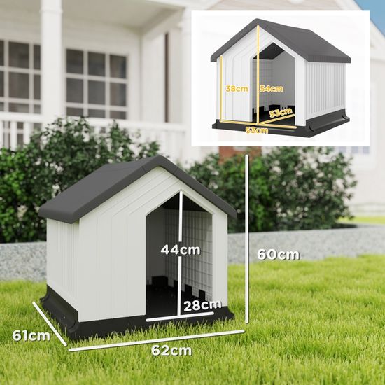 Niche pour chien, maison pour chien avec toit en asphalte, fenêtre ...
