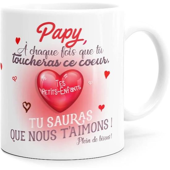 Mug Papy Idée Cadeau Original Fête Grand-Père, Tasse Message Amour ...