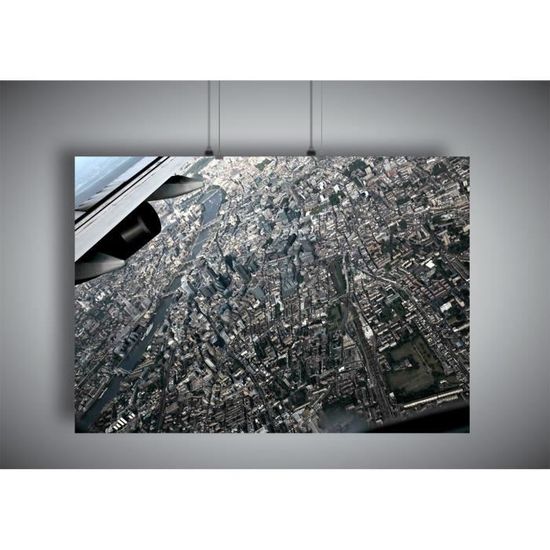 Poster Airbus Boeing Top View Of City A4 ( 21x29,7cm) - Cdiscount