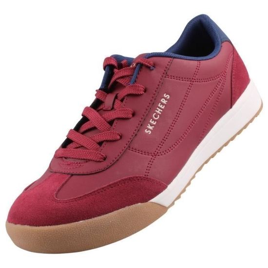 Baskets Homme Rouge - SKECHERS - 183284-BURG - Cuir synthétique et ...
