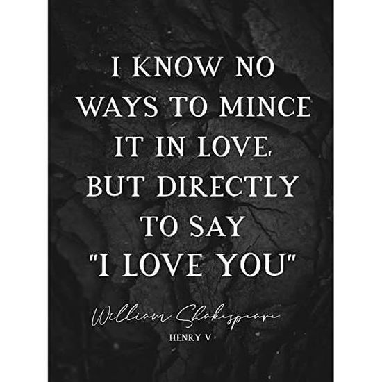 Slate Quote Shakespeare I Love You Henry V Unframed Wall Art Print ...