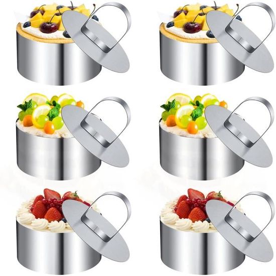 6 Pièces Emporte Piece Rond, 8 cm Cercle Patisserie, Emporte Pièce ...