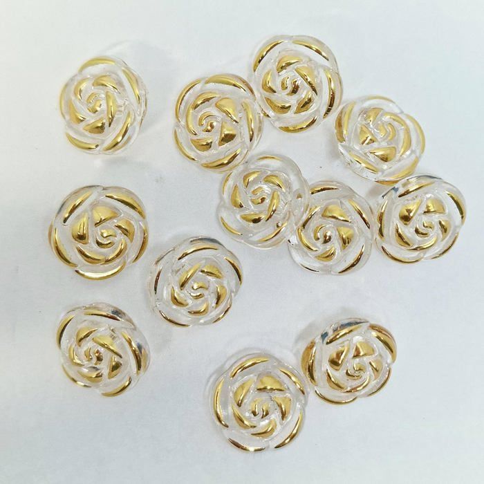 Lot de 40 boutons à coudre en résine en forme de rose 13 mm ...