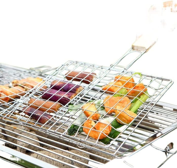 Barbecue CharbonPortable Grill Raclet De Barbecue En Bois En Acier ...