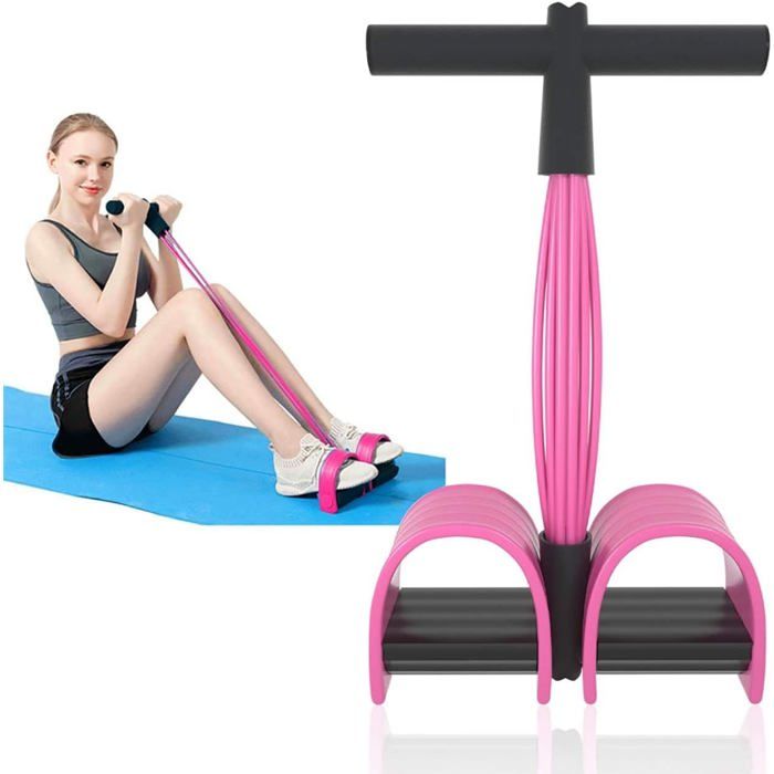 Multi-Function Tension Rope, 6 Tubes Elastic Yoga Pedal Resistance Band ...