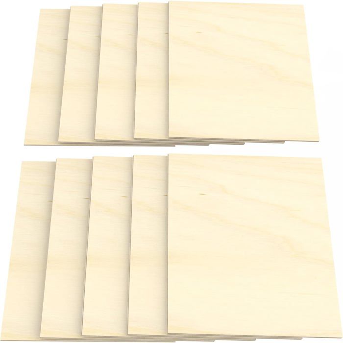 AUPROTEC 10x A4 Feuille de Contreplaqué 5mm Bouleau (210 mm x 297 mm ...