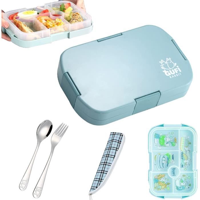 Lunch Box Enfant, Bento Box 920ML avec 6 Compartiments Boite a Gouter ...