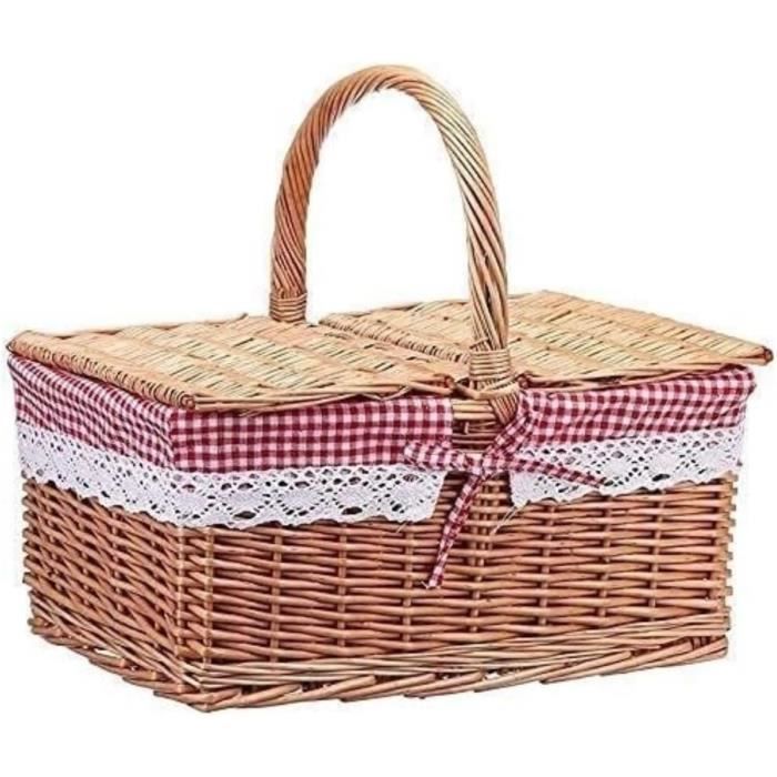 Panier Pique Niques Panier Picnic Panier De Pique-Nique en Osier Panier ...
