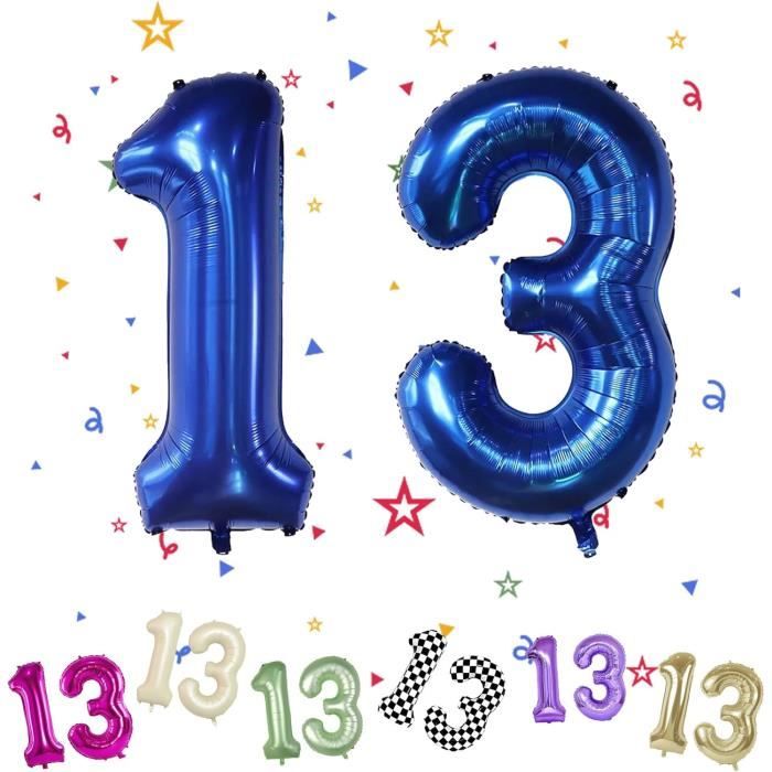 Ballon Numérique En Forme De Chiffre 13 Pour Garçons - Bleu Marine ...