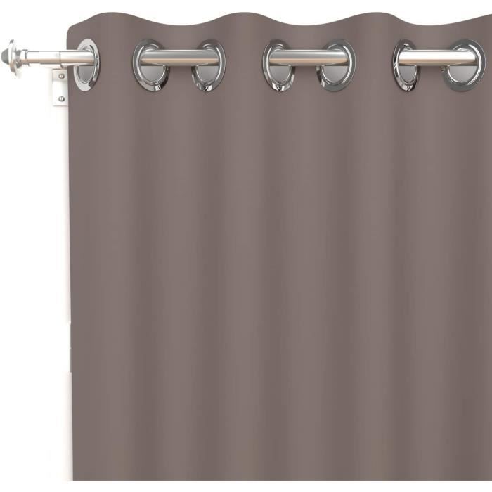 , Alix Rideau À Oeillets, Moka, Polyester, 135X250 Cm[n3067 ...