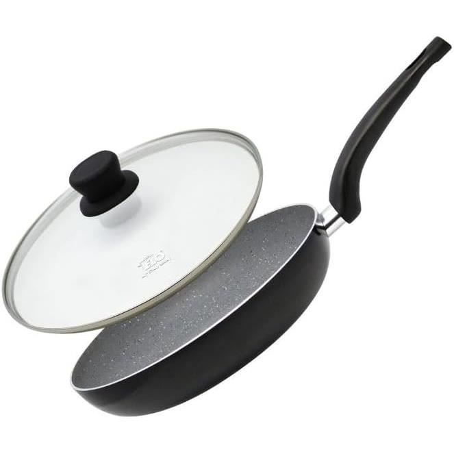 9906150 Poêle à frire 20 cm avec couvercle en verre, poêle induction, poêle 20 cm, poêle et ...