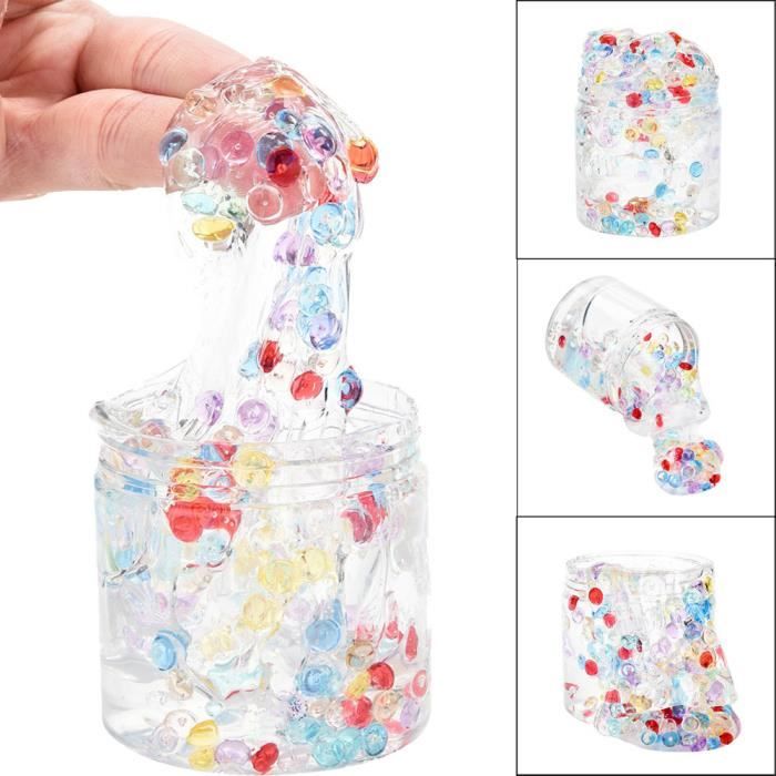 Adorable coloré Perle clair Slime Squishy Putty parfumée Stress Kid ...
