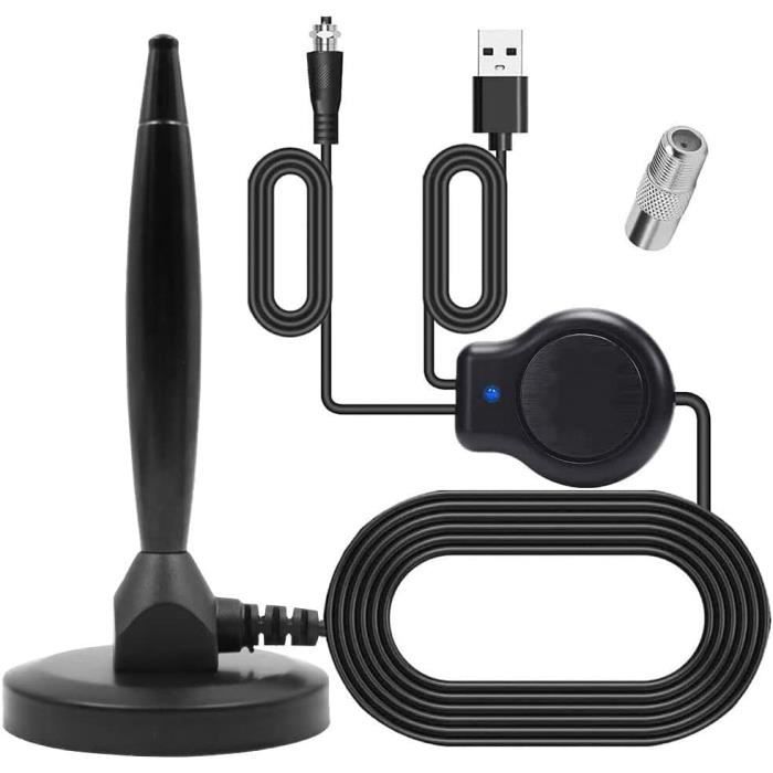 Antenne TV avec amplificateur numérique 1080P HDTV 4K intérieur A100 ...