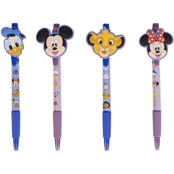 Stylos Disney - Lot de 4 - 2 rouges et 2 bleus - Avec broche ...