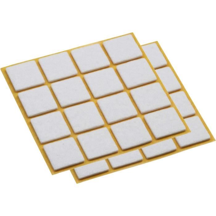 Meister, 644996 Patins En Feutre Autocollant, 32 X 32 Mm, Blanc, 30 ...