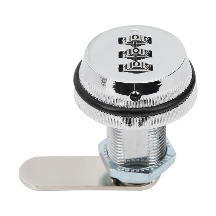 Cikonielf serrure à combinaison de cadran Verrou d'armoire à combinaison à 3 chiffres en alliage ...