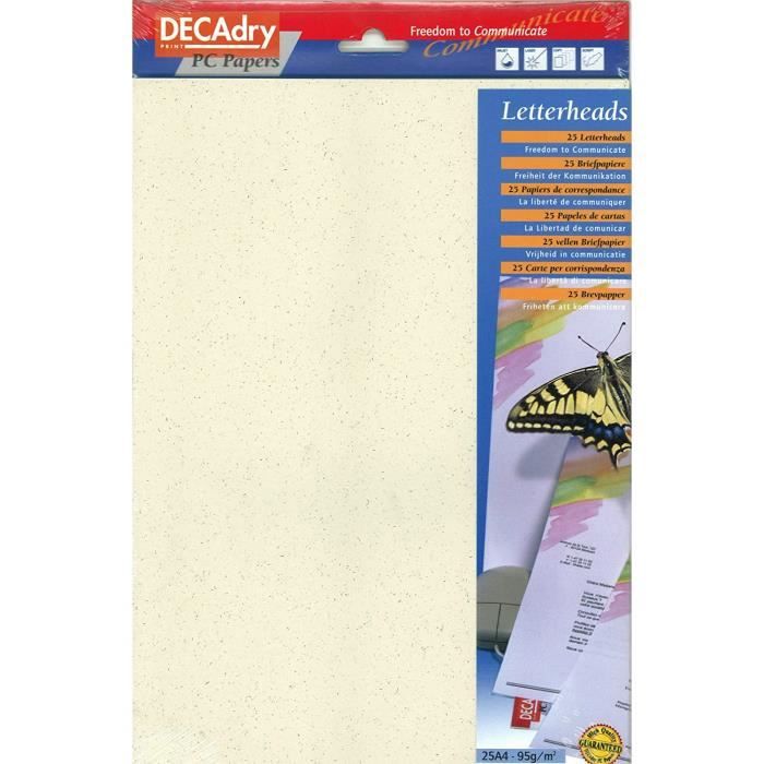DECAdry Moucheté Beige A4 Écrire Papier Letterhead Papier Scrapbooking ...