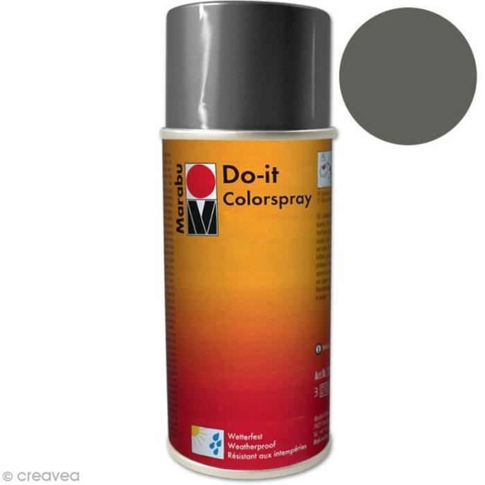 Peinture en bombe - DO IT - 150 ml - Gris brillant - Effet métallisé ...