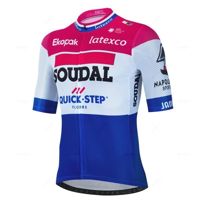 Maillot de cyclisme à manches courtes Quick Step - Soudal - Vêtement ...